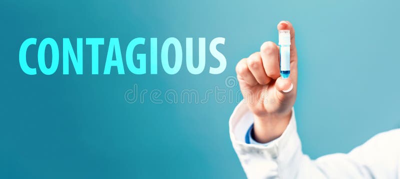 Contagious Theme with a Doctor Holding a Laboratory Vial Stock Image ...