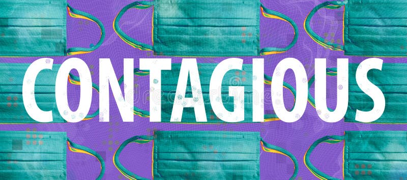 Contagious Theme with Surgical Medical Face Masks Stock Image - Image ...