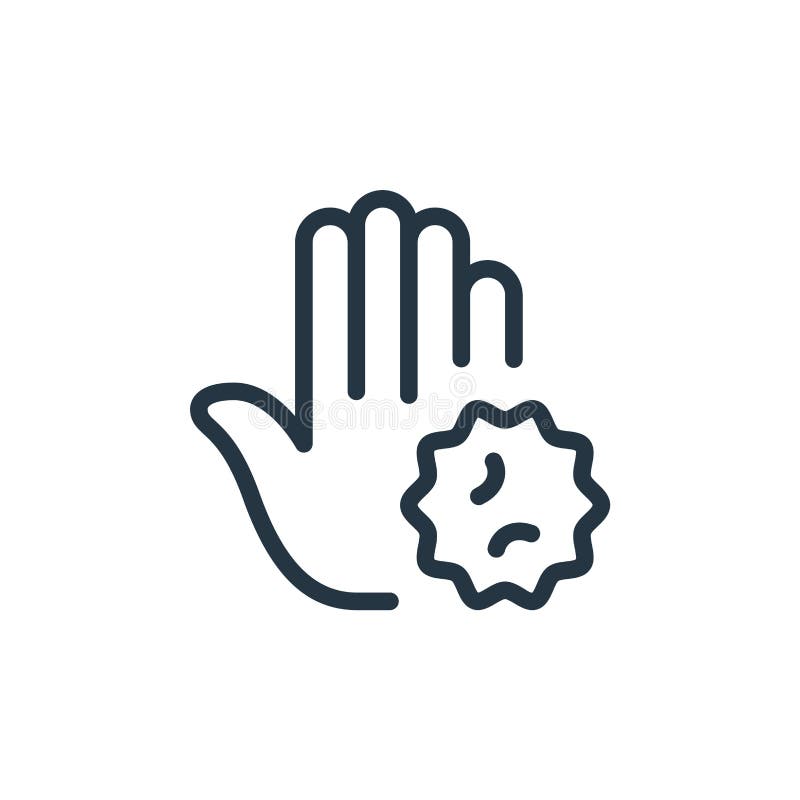 Contagious Vector Icon Isolated on White Background. Outline, Thin Line ...