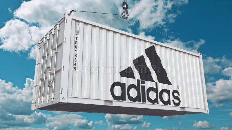 Container with Adidas Logo. Editorial 3D Rendering Editorial Stock ...