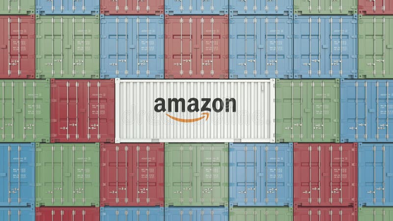 Container with Amazon Corporate Logo Transportation. Editorial ...