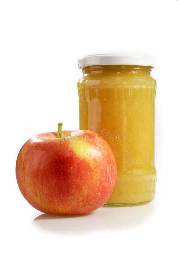 Container with Apple Compote Stock Photo - Image of apple, delicious ...