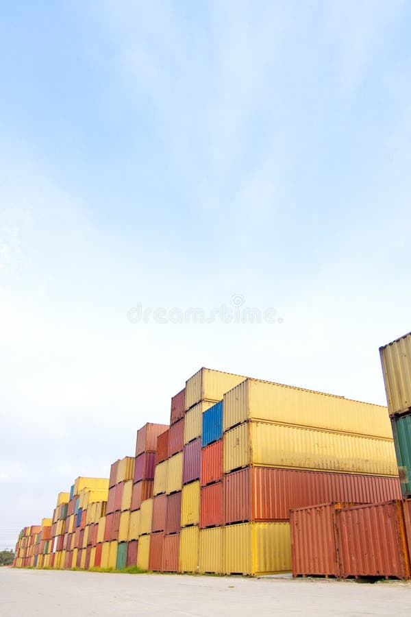Container area stock photo. Image of industry, leave - 16702742