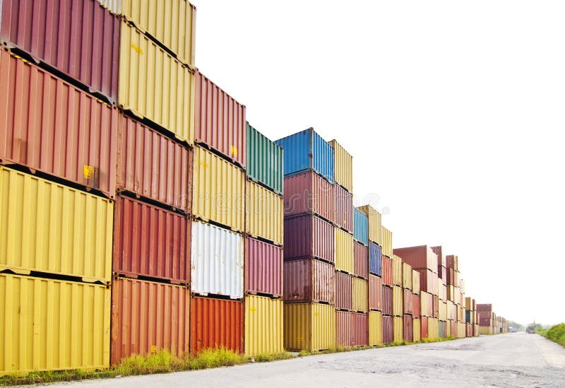 Container area stock photo. Image of industry, leave - 16702742