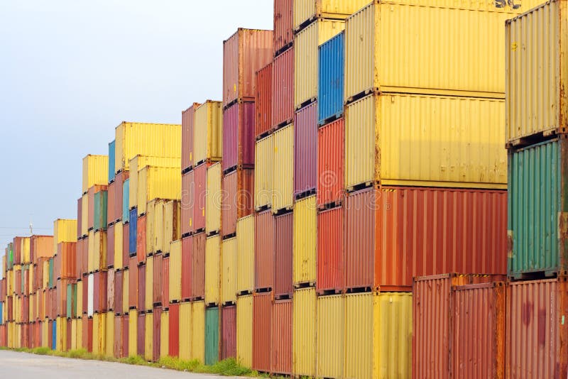 Container area stock photo. Image of industry, leave - 16702742