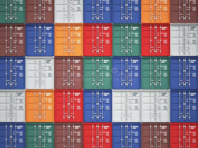 Background from Color Cargo Containers Stock Illustration ...
