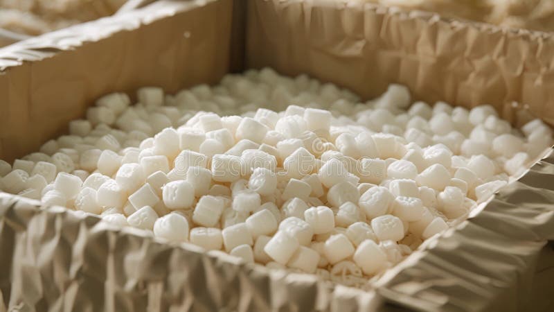 A Container of Biodegradable Packing Peanuts a Sustainable Solution for ...