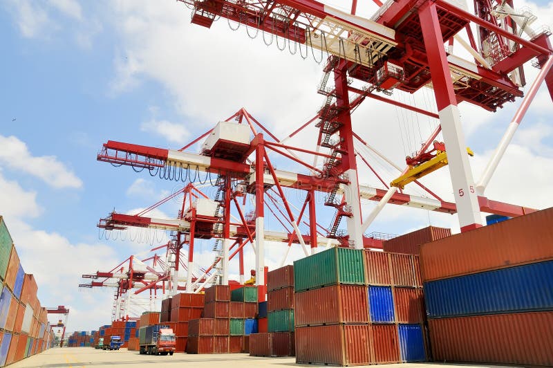 Container blocks stock image. Image of terminals, steel - 21260317