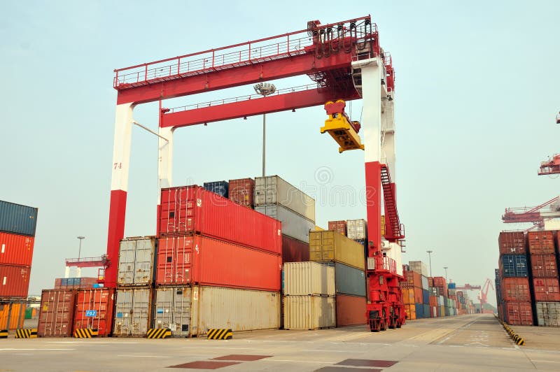 Container blocks stock image. Image of terminals, steel - 21260317