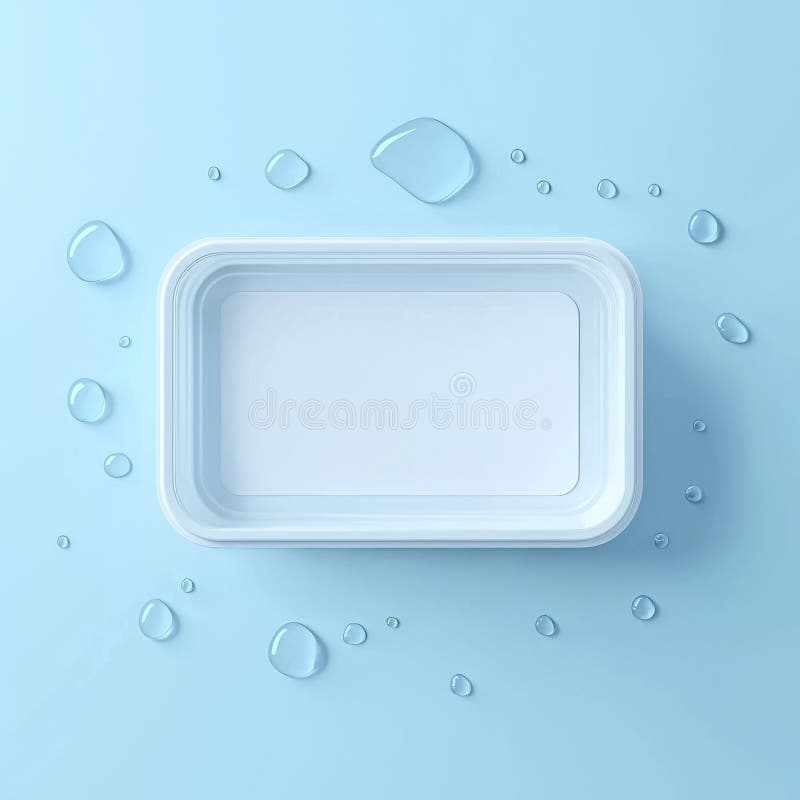 Container with a Blue Background and Scattered Shapes in White Stock ...