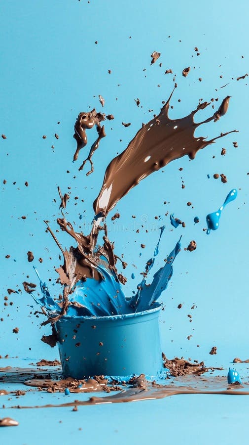 Colorful Paint Splash Creates Artistic Chaos in a Vibrant Studio ...