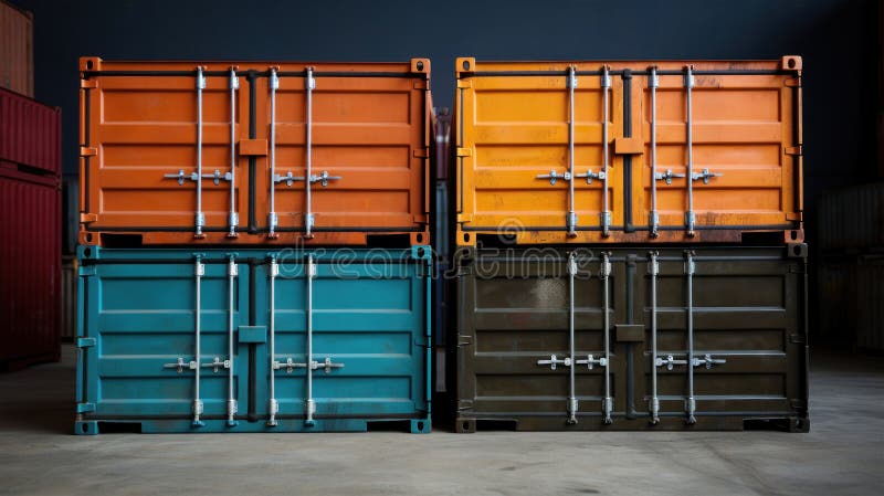 Container Box from Cargo Ship for Import-export, Logistics Concept ...
