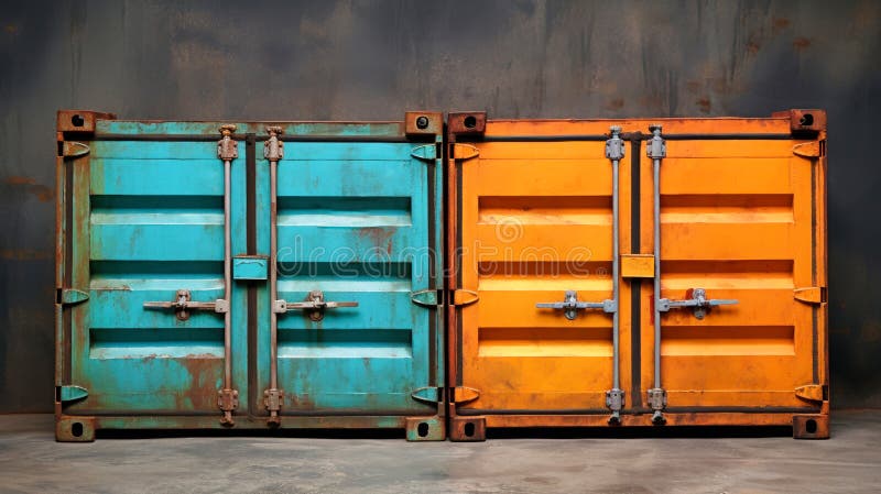 Container Box from Cargo Ship for Import-export, Logistics Concept ...
