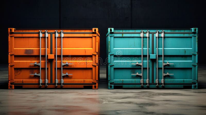 Container Box from Cargo Ship for Import-export, Logistics Concept ...