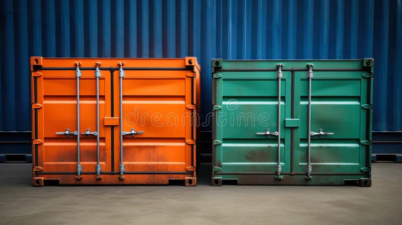 Container Box from Cargo Ship for Import-export, Logistics Concept ...