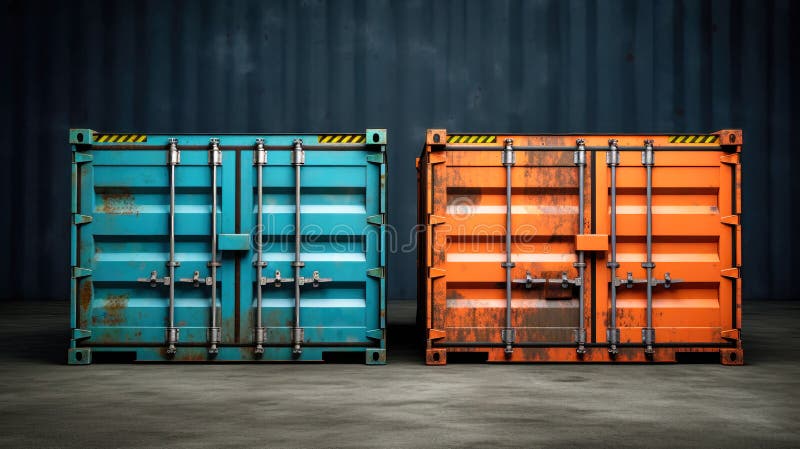 Container Box from Cargo Ship for Import-export, Logistics Concept ...