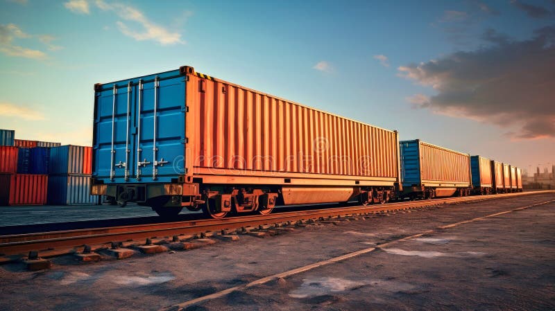 Container Box from Cargo Ship for Import-export, Logistics Concept. Sea ...