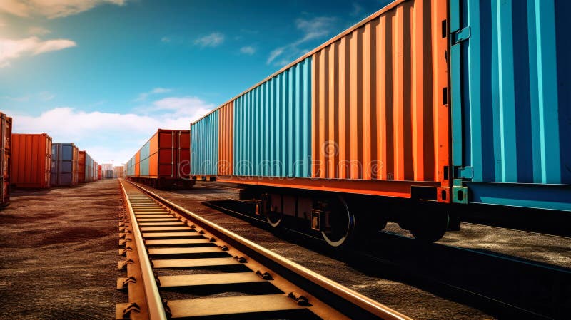 Container Box from Cargo Ship for Import-export, Logistics Concept. Sea ...