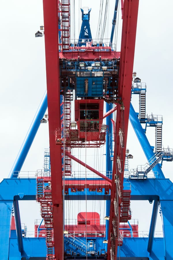 Container-bridge stock image. Image of gigantic, harbour - 36605867