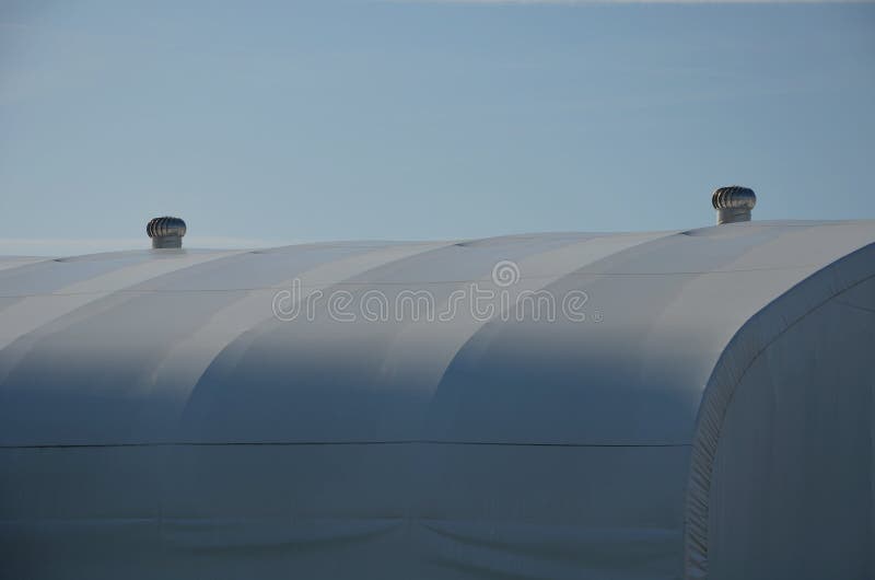 Container Building Permanently Forms a Warehouse with Offices. Covered ...