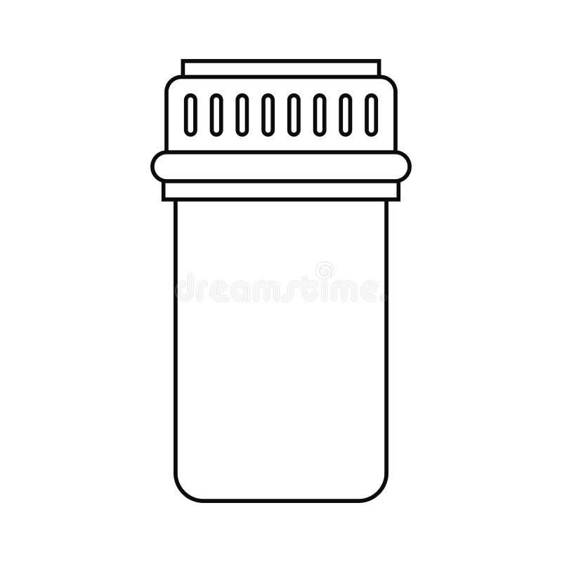 Capsule Tablet Linear Icon. Thin Line Illustration. Vector Isolated ...