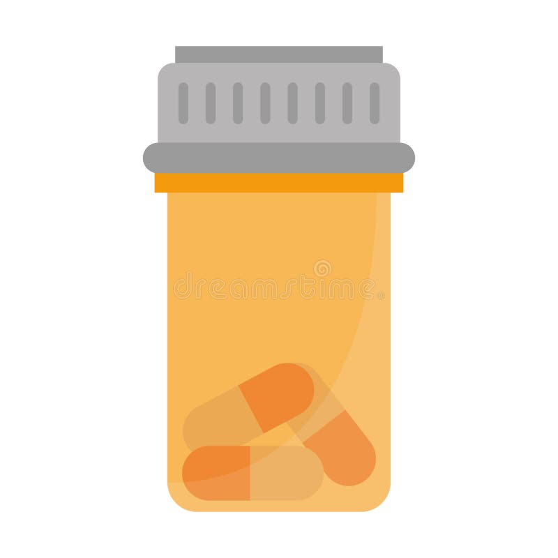 Container Capsule Medicine Icon Pictogram Stock Vector - Illustration ...