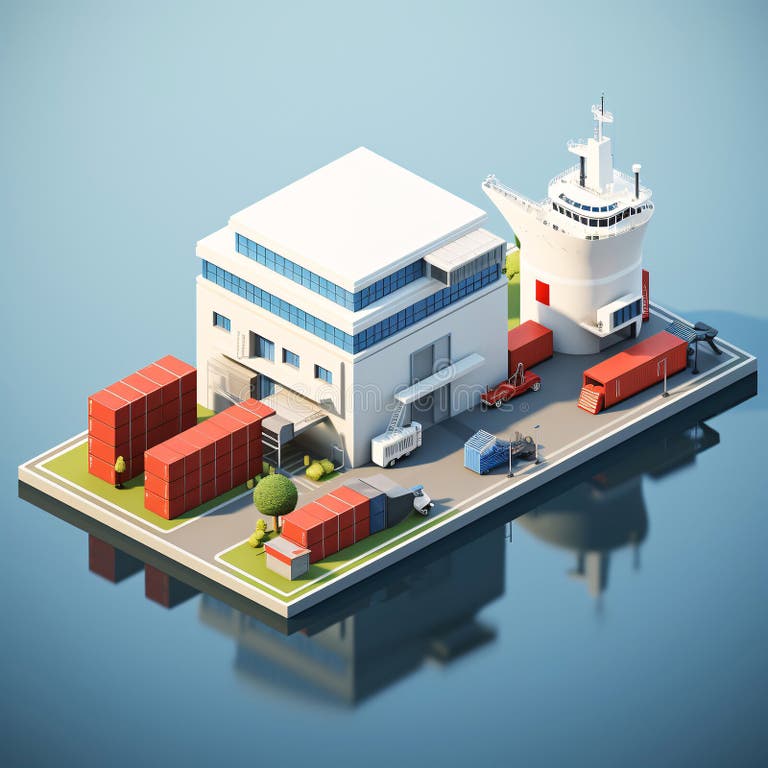 Container Cargo Distribution for Transportation and Logistics Stock ...