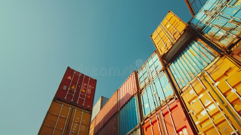 Container Cargo Freight Ship for Logistic Import Export Background ...
