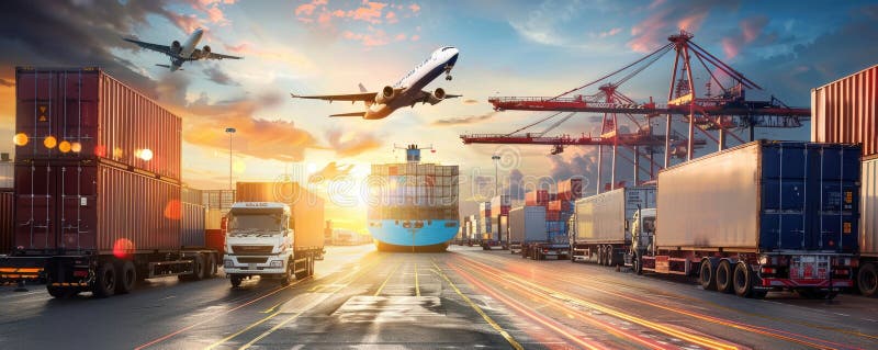 Container Cargo Freight Train Highlighting Global Business Logistics ...