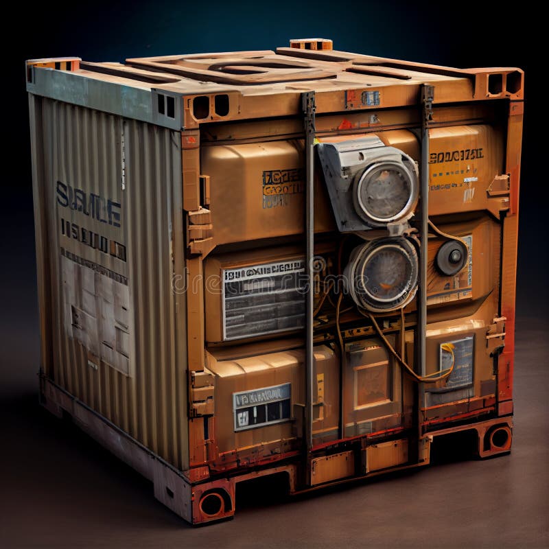 Container Cargo for Logistics Stock Illustration - Illustration of ...