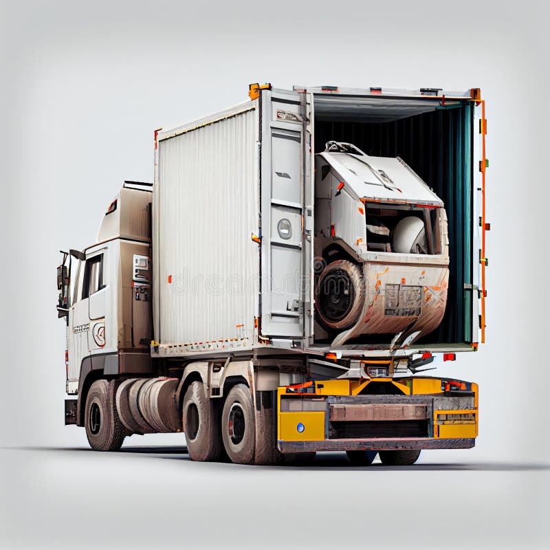 Container Cargo for Logistics Stock Illustration - Illustration of ...