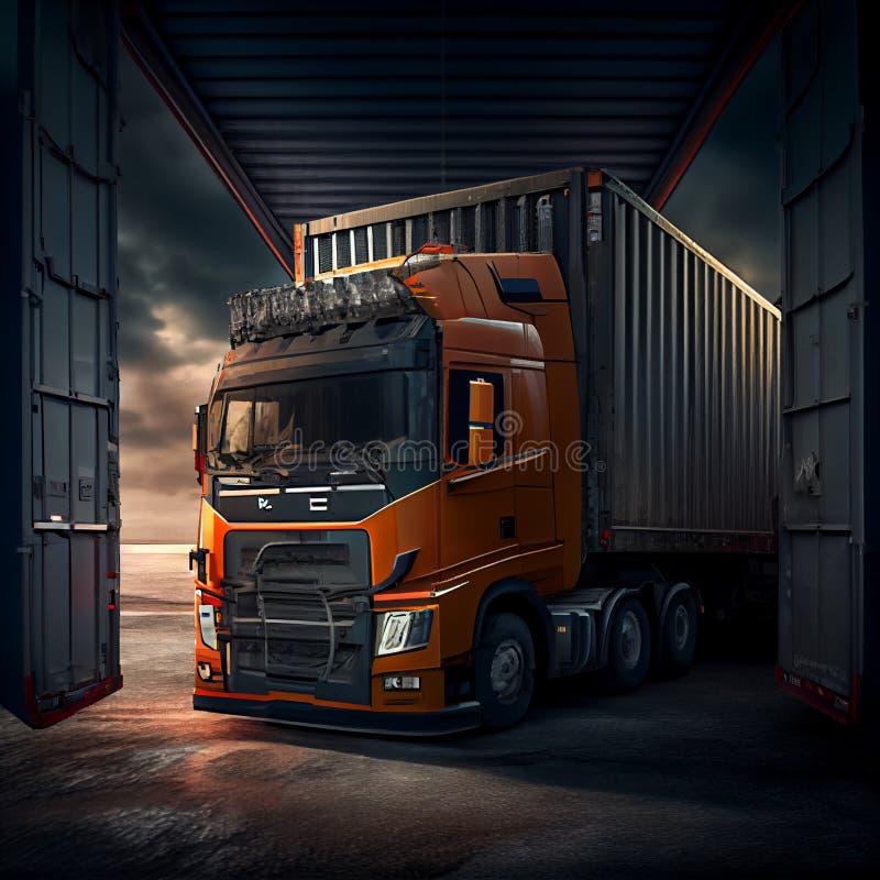 Container Cargo for Logistics Stock Illustration - Illustration of ship ...