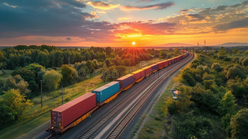 Container Cargo on Rails: Transporting Logistics by Freight Train at ...