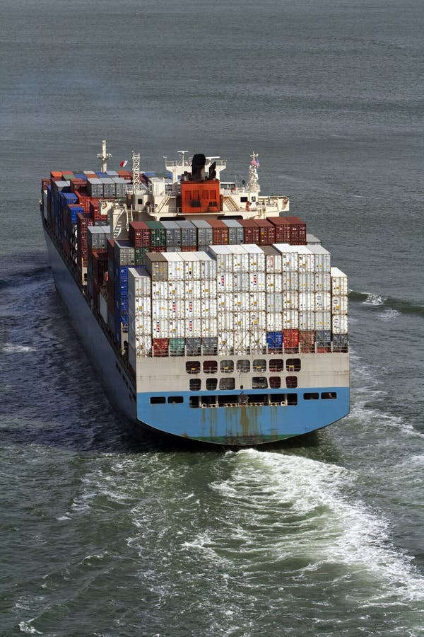 Container Cargo Ship stock image. Image of dispatch, boat - 18917717