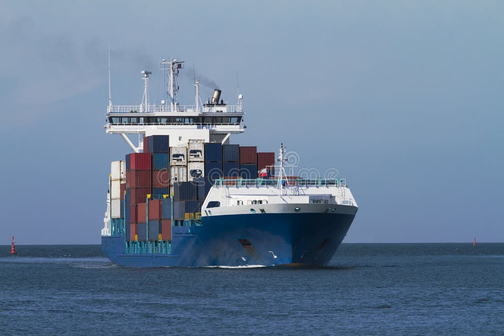 Container Cargo Ship stock image. Image of bulk, freight - 49030133