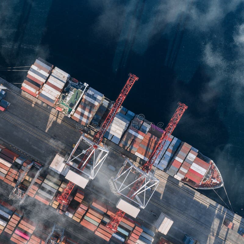 Container Cargo Ship in Import Export Business Logistic, Freight ...