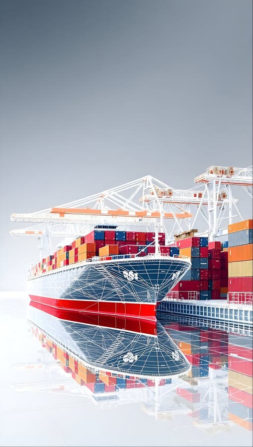 Container Cargo Ship at Trading Harbor Import Export Logistic Shipping ...