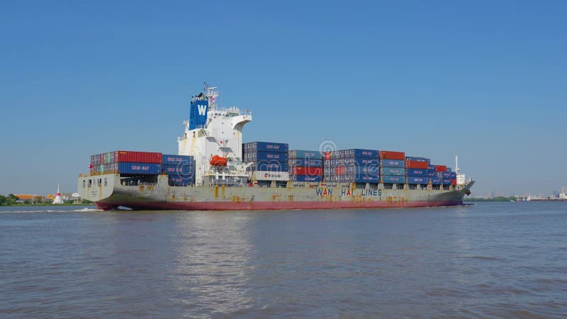 Container Cargo Ship Wan Hai 171 Lines, Import Export Commerce Business ...