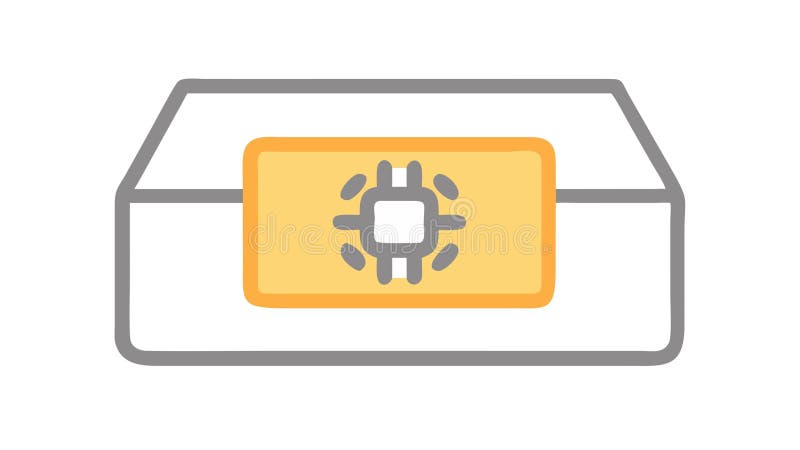 Container with Chip Icon, Technology Packaging Vector Graphic, Vector ...