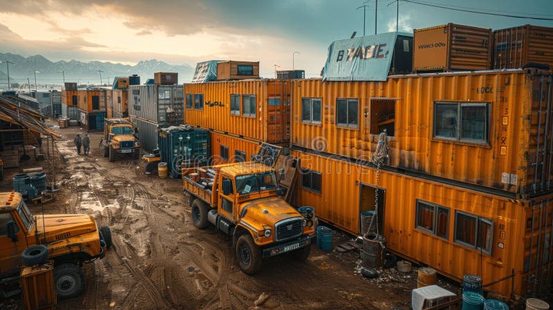 Container City, a Modern Architectural Expression Stock Illustration ...