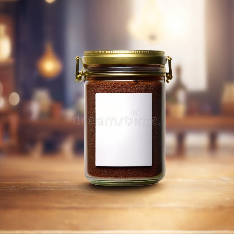 Container of Coffee Powder, Empty Blank Generic Product Packaging ...