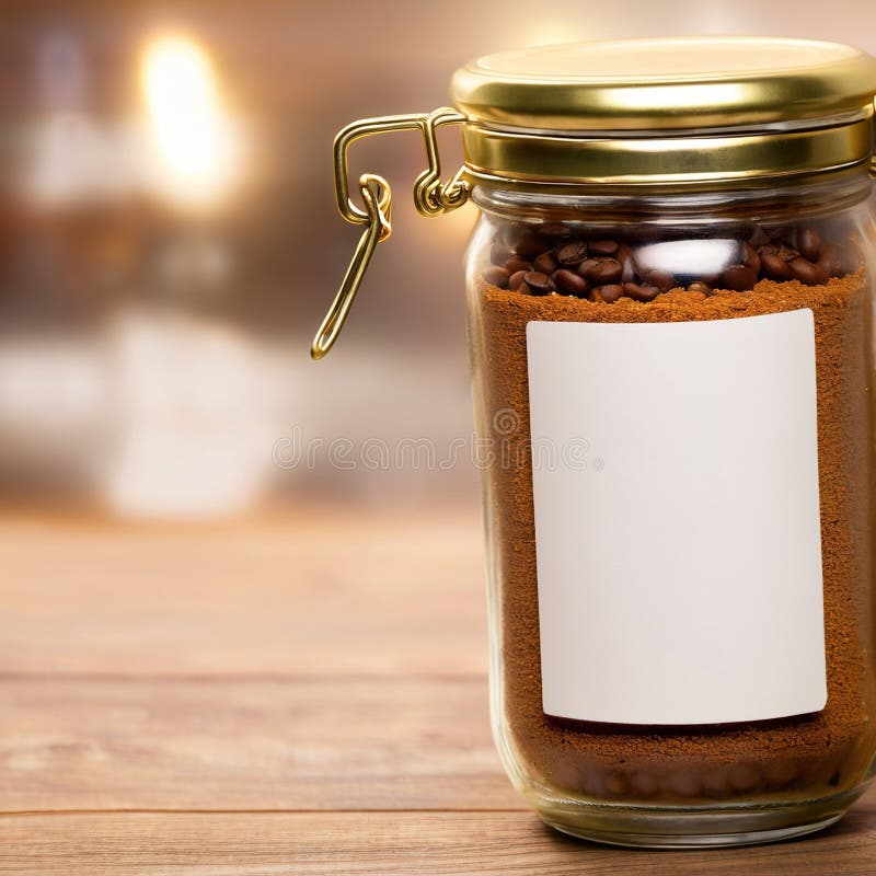 Container of Coffee Powder, Empty Blank Generic Product Packaging ...