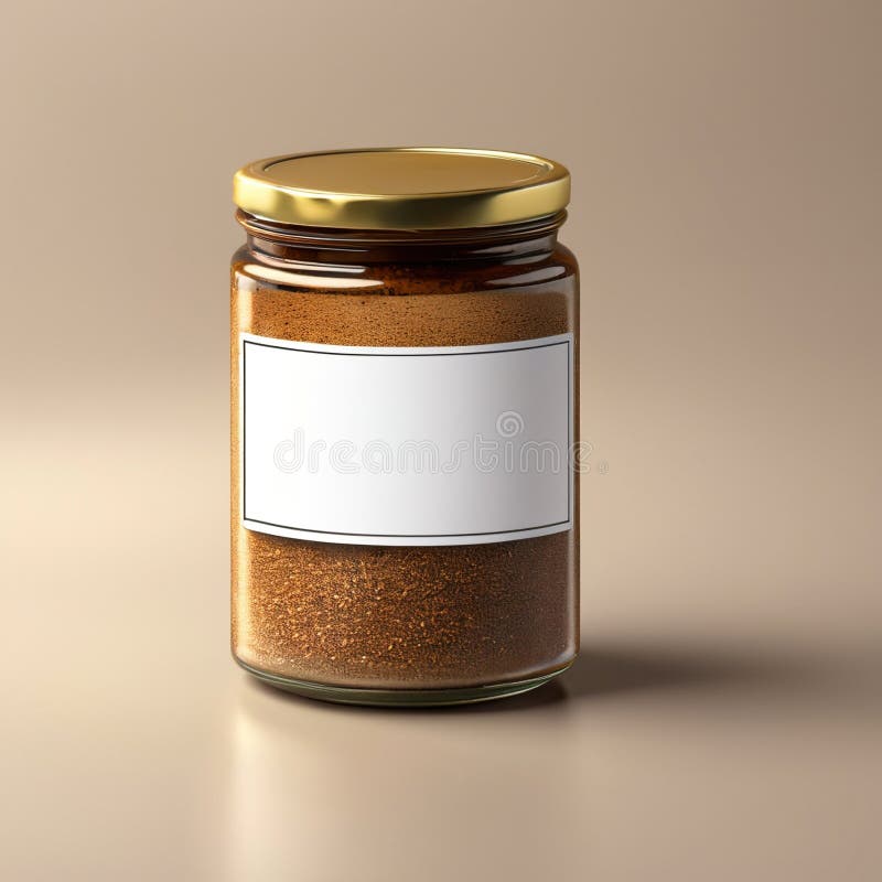 Container of Coffee Powder, Empty Blank Generic Product Packaging ...