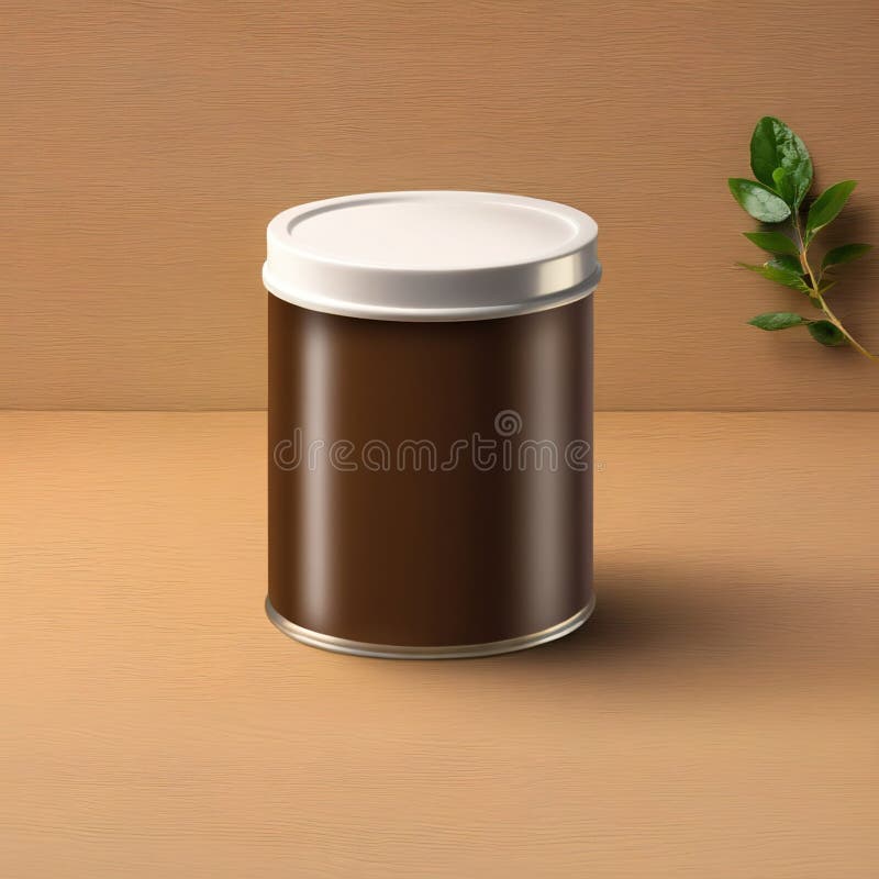 Container of Coffee Powder, Empty Blank Generic Product Packaging ...