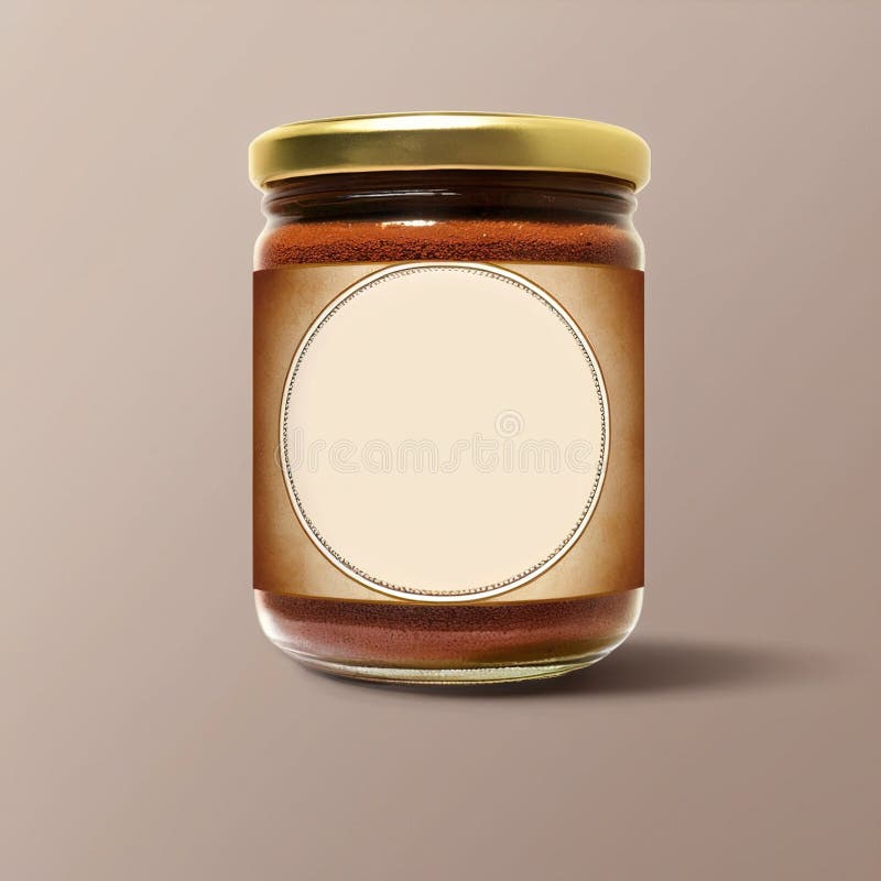 Container of Coffee Powder, Empty Blank Generic Product Packaging ...