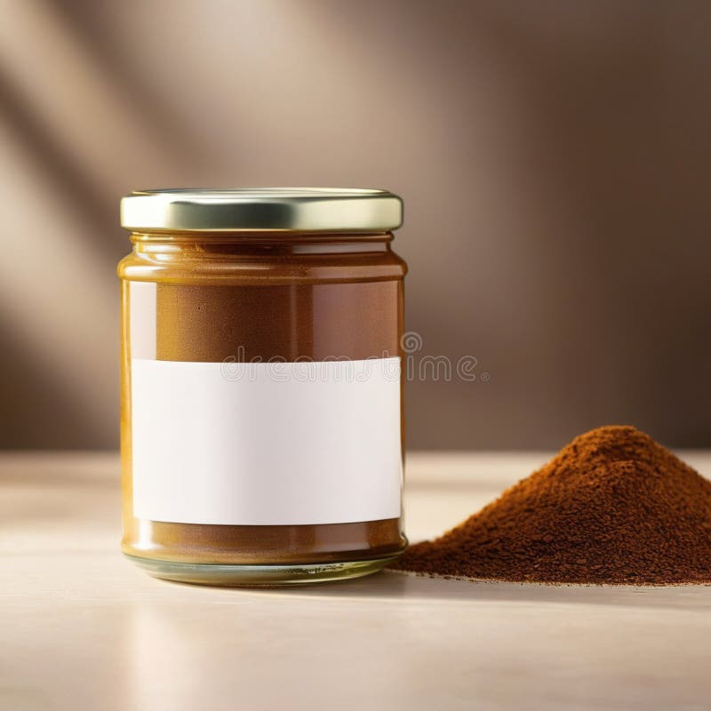 Container of Coffee Powder, Empty Blank Generic Product Packaging ...