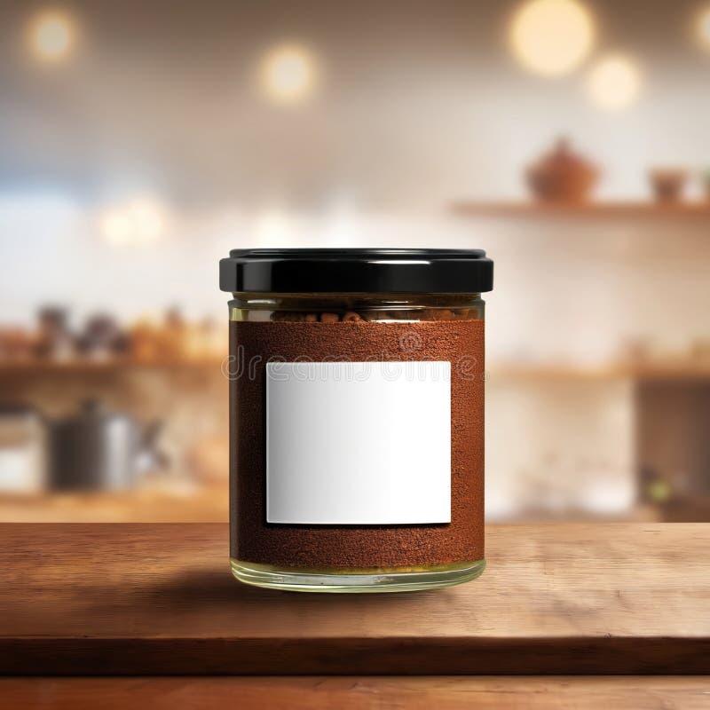 Container of Coffee Powder, Empty Blank Generic Product Packaging ...