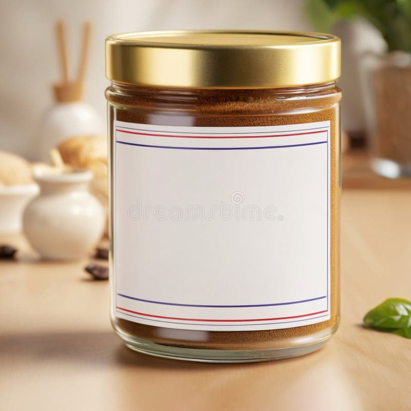 Container of Coffee Powder, Empty Blank Generic Product Packaging ...