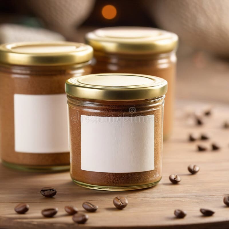 Container of Coffee Powder, Empty Blank Generic Product Packaging ...