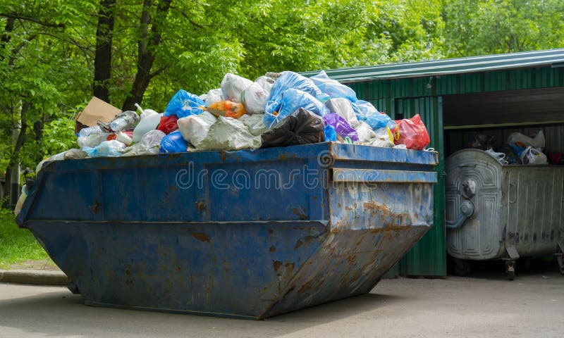 The Container for Collecting Garbage. Stock Image - Image of ...